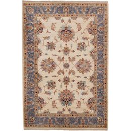 Nain Trading Orientteppich Ziegler Farahan 124x181 Handgeknüpfter Orientteppich, rechteckig, Höhe: 6 mm, beige|braun