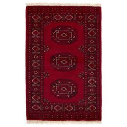 Nain Trading Orientteppich Pakistan Buchara 3ply 76x118 Handgeknüpfter Orientteppich, rechteckig, Höhe: 8 mm, rot