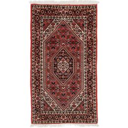 Nain Trading Orientteppich Bidjar Zanjan 81x148 Handgeknüpfter Orientteppich / Perserteppich, rechteckig, Höhe: 12 mm, braun|rot