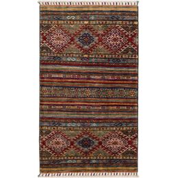 Nain Trading Orientteppich Arijana Shaal 69x122 Handgeknüpfter Orientteppich, rechteckig, Höhe: 5 mm, braun|rot
