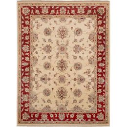 Nain Trading Orientteppich Ziegler Farahan 161x214 Handgeknüpfter Orientteppich, rechteckig, Höhe: 6 mm, beige|rot