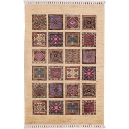 Nain Trading Orientteppich Arijana Bakhtiari 84x125 Handgeknüpfter Orientteppich, rechteckig, Höhe: 5 mm, beige