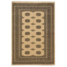 Nain Trading Orientteppich Pakistan Buchara 2ply 142x204 Handgeknüpfter Orientteppich, rechteckig, Höhe: 8 mm, beige|braun