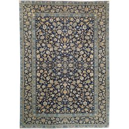 Nain Trading Orientteppich Keshan 274x391 Handgeknüpfter Orientteppich / Perserteppich, rechteckig, Höhe: 12 mm, grau