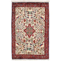 Nain Trading Orientteppich Bidjar 81x124 Handgeknüpfter Orientteppich / Perserteppich, rechteckig, Höhe: 15 mm, beige|rot