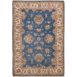 Nain Trading Orientteppich Ziegler Farahan 128x182 Handgeknüpfter Orientteppich, rechteckig, Höhe: 6 mm, blau