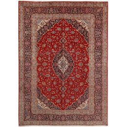 Nain Trading Orientteppich Keshan 251x354 Handgeknüpfter Orientteppich / Perserteppich, rechteckig, Höhe: 12 mm, braun|rot