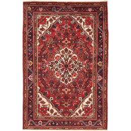 Nain Trading Orientteppich Hamadan 117x159 Handgeknüpfter Orientteppich / Perserteppich, rechteckig, Höhe: 8 mm, rot