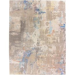 Nain Trading Designteppich Sadraa 278x367 Handgeknüpfter Moderner Orientteppich / Designteppich, rechteckig, Höhe: 12 mm, beige