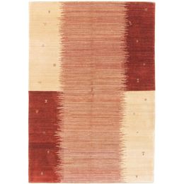 Nain Trading Orientteppich Gabbeh Loribaft 167x243 Handgeknüpfter Moderner Orientteppich, rechteckig, Höhe: 10 mm, beige|rot