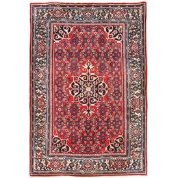 Nain Trading Orientteppich Bidjar 106x154 Handgeknüpfter Orientteppich / Perserteppich, rechteckig, Höhe: 15 mm, rot