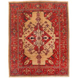 Nain Trading Orientteppich Heriz 312x391 Handgeknüpfter Orientteppich / Perserteppich, rechteckig, Höhe: 12 mm, rot