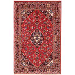 Nain Trading Orientteppich Keshan 97x147 Handgeknüpfter Orientteppich / Perserteppich, rechteckig, Höhe: 12 mm, rot