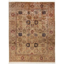 Nain Trading Orientteppich Täbriz 275x363 Handgeknüpfter Orientteppich, rechteckig, Höhe: 12 mm, braun