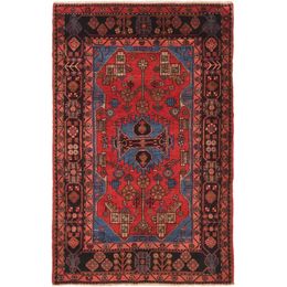 Nain Trading Orientteppich Nahavand 110x173 Handgeknüpfter Orientteppich / Perserteppich, rechteckig, Höhe: 12 mm, rot