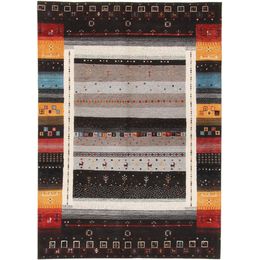 Nain Trading Orientteppich Gabbeh Loribaft 169x240 Handgeknüpfter Moderner Orientteppich, rechteckig, Höhe: 10 mm, schwarz