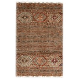 Nain Trading Orientteppich Arijana Shaal 99x152 Handgeknüpfter Orientteppich, rechteckig, Höhe: 5 mm, braun