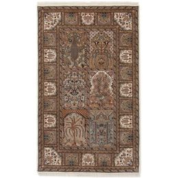 Nain Trading Orientteppich Täbriz Mahi 92x164 Handgeknüpfter Orientteppich, rechteckig, Höhe: 12 mm, braun
