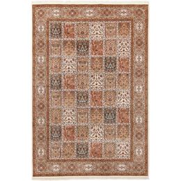 Nain Trading Orientteppich Ghom 202x302 Handgeknüpfter Orientteppich, rechteckig, Höhe: 12 mm, braun