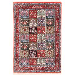 Nain Trading Orientteppich Ghom 125x182 Handgeknüpfter Orientteppich, rechteckig, Höhe: 12 mm, rot