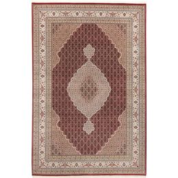 Nain Trading Orientteppich Täbriz Mahi 201x301 Handgeknüpfter Orientteppich, rechteckig, Höhe: 12 mm, braun|lila