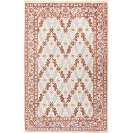 Nain Trading Orientteppich Khorasan 139x209 Handgeknüpfter Orientteppich / Perserteppich, rechteckig, Höhe: 12 mm, beige