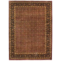 Nain Trading Orientteppich Indo Keshan 275x365 Handgeknüpfter Orientteppich, rechteckig, Höhe: 12 mm, braun