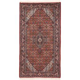 Nain Trading Orientteppich Indo Bidjar Herati 91x163 Handgeknüpfter Orientteppich, rechteckig, Höhe: 15 mm, braun|rot