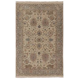 Nain Trading Orientteppich Indo Täbriz Royal 169x239 Handgeknüpfter Orientteppich, rechteckig, Höhe: 12 mm, braun