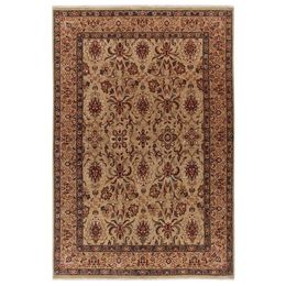 Nain Trading Orientteppich Indo Täbriz Royal 169x260 Handgeknüpfter Orientteppich, rechteckig, Höhe: 12 mm, braun