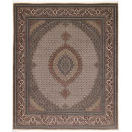 Nain Trading Orientteppich Täbriz Mahi 50Raj 254x307 Handgeknüpfter Orientteppich, rechteckig, Höhe: 7 mm, braun|grau