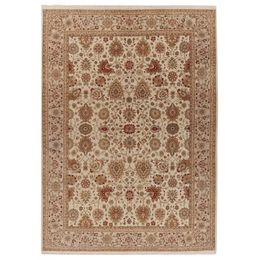 Nain Trading Orientteppich Indo Täbriz Royal 171x239 Handgeknüpfter Orientteppich, rechteckig, Höhe: 12 mm, braun