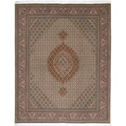 Nain Trading Orientteppich Täbriz Mahi 50Raj 201x251 Handgeknüpfter Orientteppich, rechteckig, Höhe: 7 mm, braun|grau