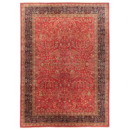Nain Trading Orientteppich Indo Täbriz Royal 199x279 Handgeknüpfter Orientteppich, rechteckig, Höhe: 12 mm, rot