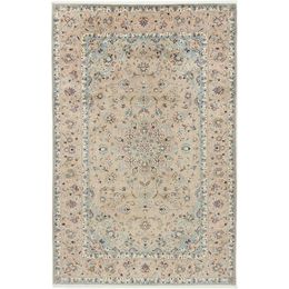 Nain Trading Orientteppich Yazd 193x294 Handgeknüpfter Orientteppich / Perserteppich, rechteckig, Höhe: 12 mm, beige