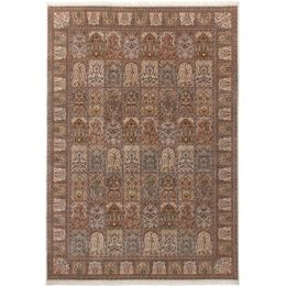 Nain Trading Orientteppich Ghom 241x348 Handgeknüpfter Orientteppich, rechteckig, Höhe: 12 mm, braun