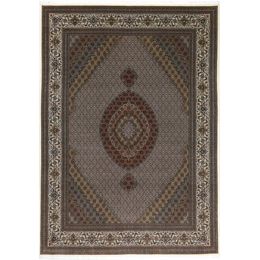 Nain Trading Orientteppich Täbriz Mahi 50Raj 243x344 Handgeknüpfter Orientteppich, rechteckig, Höhe: 7 mm, braun|grau