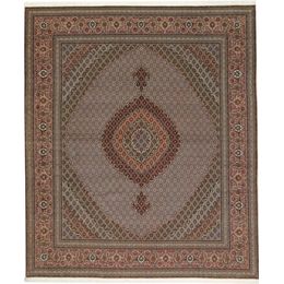 Nain Trading Orientteppich Täbriz Mahi 50Raj 301x354 Handgeknüpfter Orientteppich, rechteckig, Höhe: 7 mm, braun|grau