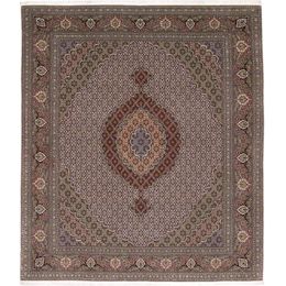 Nain Trading Orientteppich Täbriz Mahi 50Raj 201x229 Handgeknüpfter Orientteppich, rechteckig, Höhe: 7 mm, braun|grau