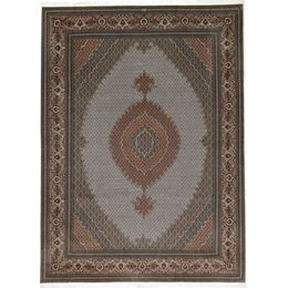 Nain Trading Orientteppich Täbriz Mahi 50Raj 253x347 Handgeknüpfter Orientteppich, rechteckig, Höhe: 7 mm, braun|grau
