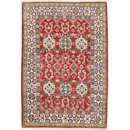 Nain Trading Orientteppich Kazak 83x117 Handgeknüpfter Orientteppich, rechteckig, Höhe: 5 mm, rot