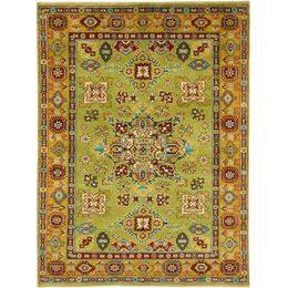 Nain Trading Orientteppich Kazak 153x205 Handgeknüpfter Orientteppich, rechteckig, Höhe: 5 mm, grün
