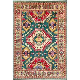 Nain Trading Orientteppich Kazak 199x288 Handgeknüpfter Orientteppich, rechteckig, Höhe: 5 mm, rot