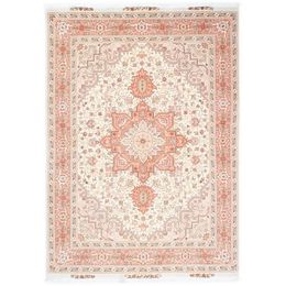 Nain Trading Orientteppich Täbriz 50Raj 151x206 Handgeknüpfter Orientteppich / Perserteppich, rechteckig, Höhe: 7 mm, beige