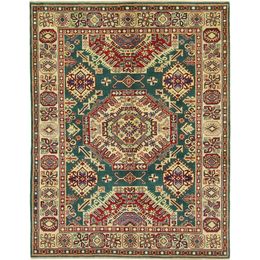 Nain Trading Orientteppich Kazak 155x198 Handgeknüpfter Orientteppich, rechteckig, Höhe: 5 mm, braun