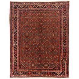 Nain Trading Orientteppich Jozan 147x199 Handgeknüpfter Orientteppich / Perserteppich, rechteckig, Höhe: 10 mm, braun|rot
