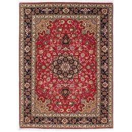 Nain Trading Orientteppich Täbriz 50Raj 153x210 Handgeknüpfter Orientteppich / Perserteppich, rechteckig, Höhe: 7 mm, braun|rot