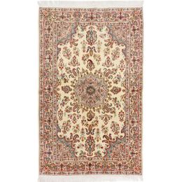 Nain Trading Orientteppich Kerman 145x240 Handgeknüpfter Orientteppich / Perserteppich, rechteckig, Höhe: 8 mm, beige