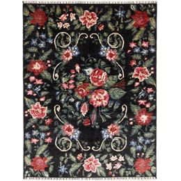 Nain Trading Designteppich Arijana Design 153x197 Handgeknüpfter Moderner Orientteppich, rechteckig, Höhe: 5 mm, schwarz