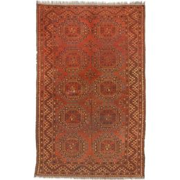 Nain Trading Orientteppich Turkaman 138x219 Handgeknüpfter Orientteppich / Perserteppich, rechteckig, Höhe: 6 mm, rot